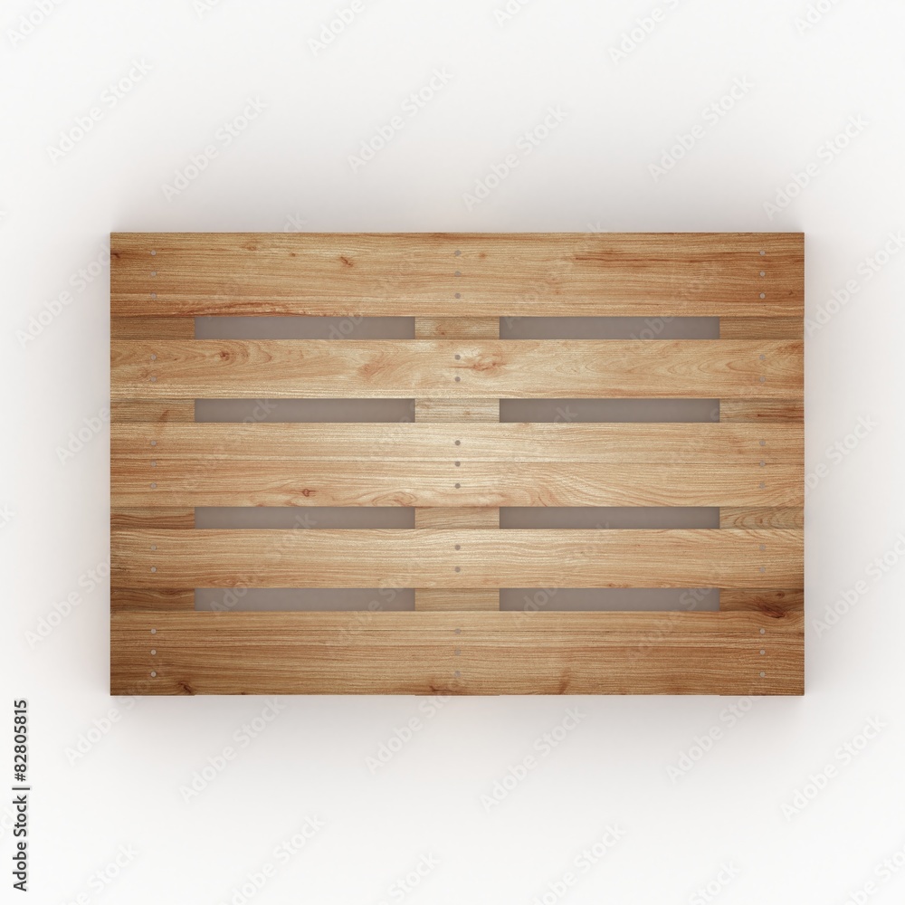 Wooden shipping pallet top view isolated on white background Stock ...