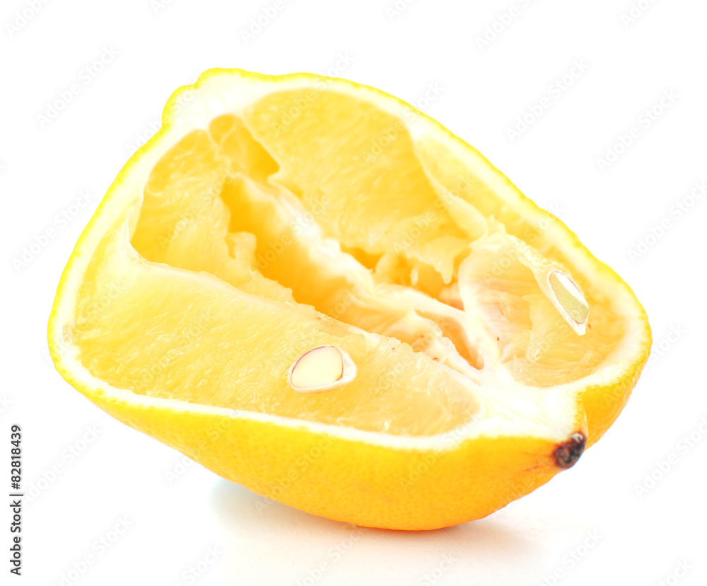 Squeezed isolated on white Stock Photo | Adobe Stock