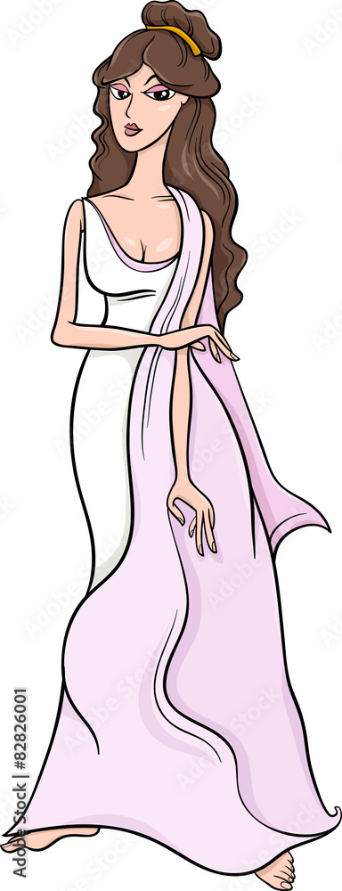 Greek Girl Cartoon
