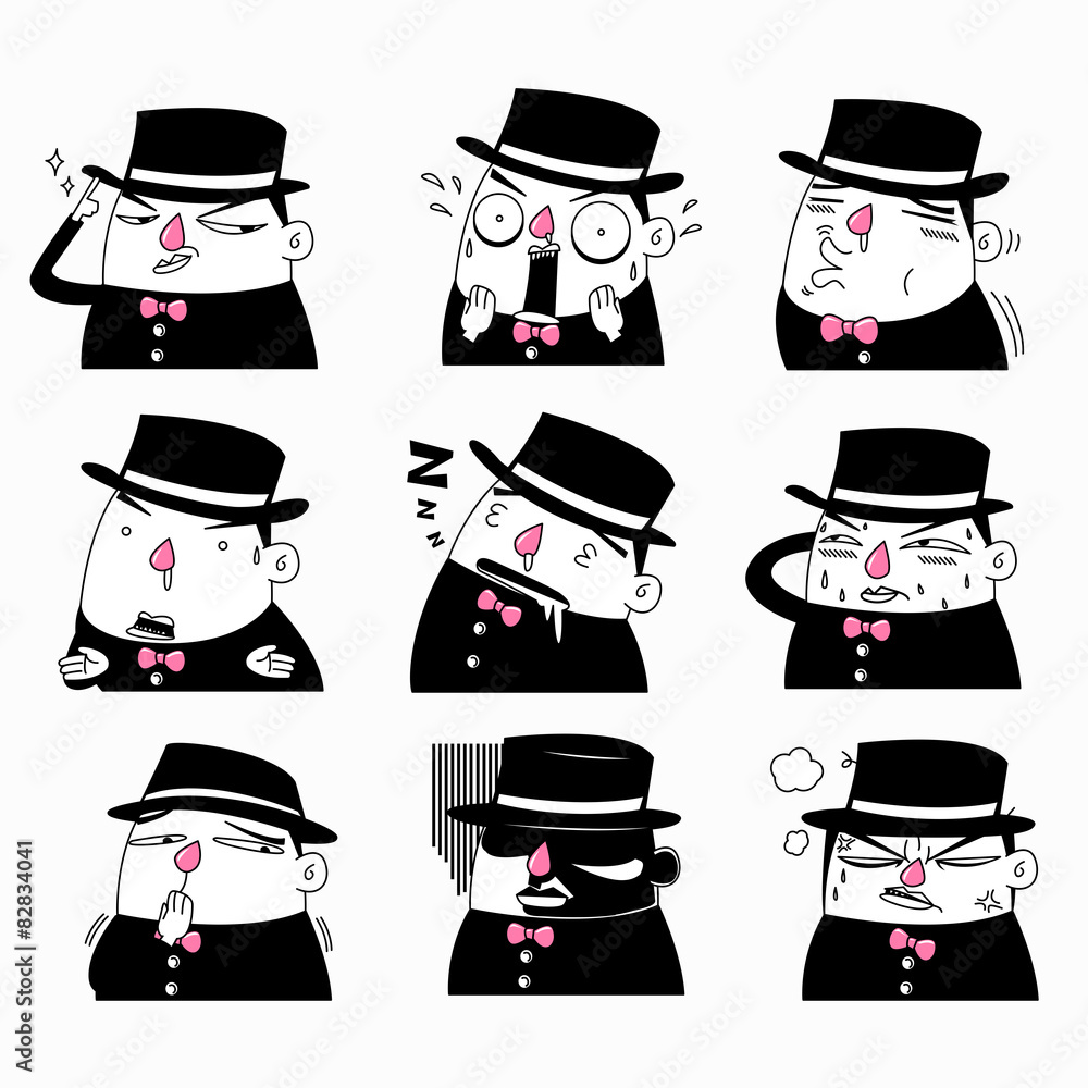 Emoticon Man Stock Vector | Adobe Stock