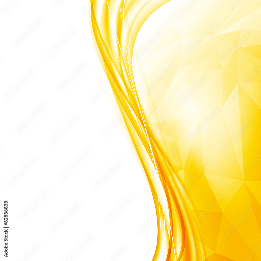 Bright abstract orange border wave crystal background Stock Vector ...