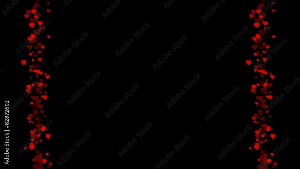 particles heart on a transparent background, alpha channel, loop Stock ...