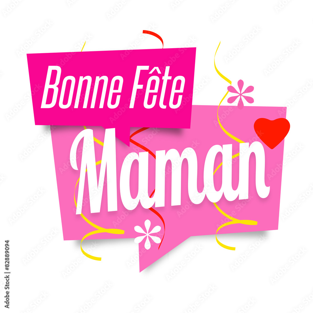 Bonne fête maman Stock Vector | Adobe Stock