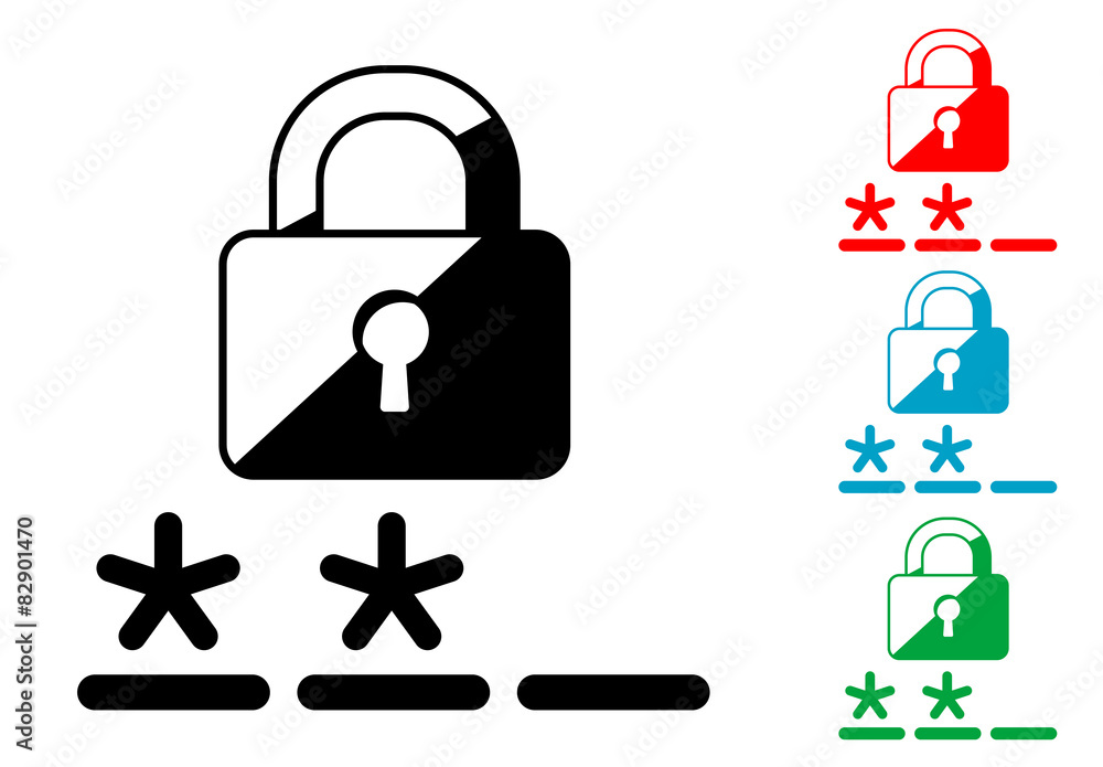 Pictograma login con varios colores Stock Vector | Adobe Stock