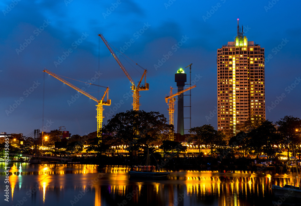 Colombo Skyline At Night