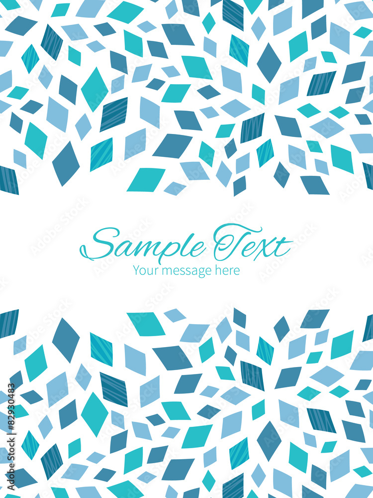 Vector blue mosaic texture vertical double borders frame Stock Vector ...