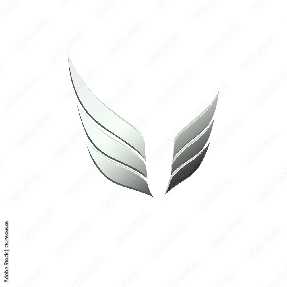 vector 3d abstract wing flying logo for company Stock Vector | Adobe Stock