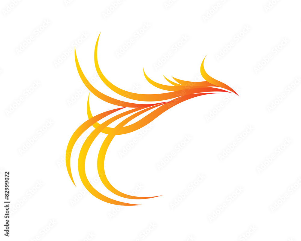 Phoenix Fire Rising Stock Vector | Adobe Stock