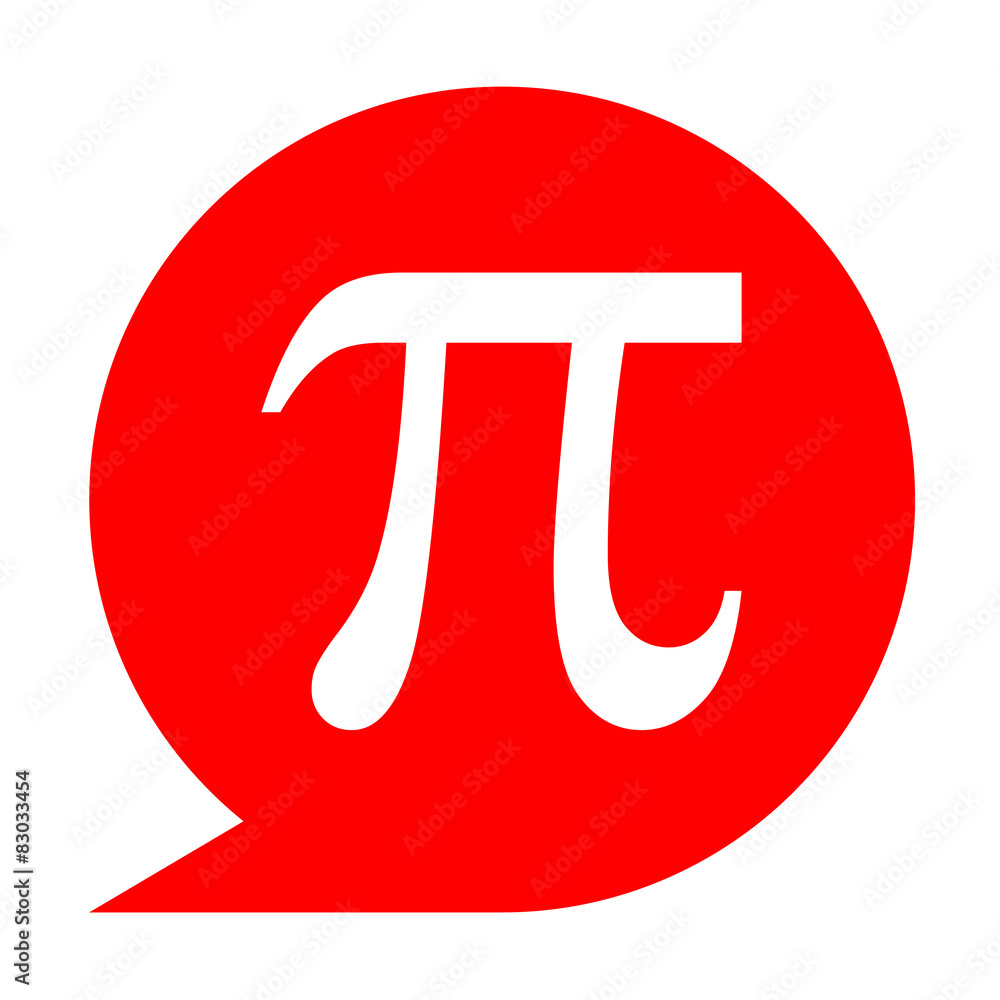 Icono texto pi rojo ilustración de Stock | Adobe Stock