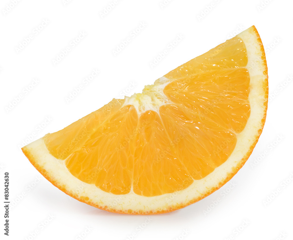 orange slice isolated on white Stock Photo | Adobe Stock