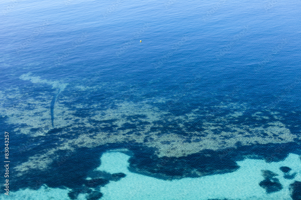 The top view on water in a sea bay Stock Photo | Adobe Stock