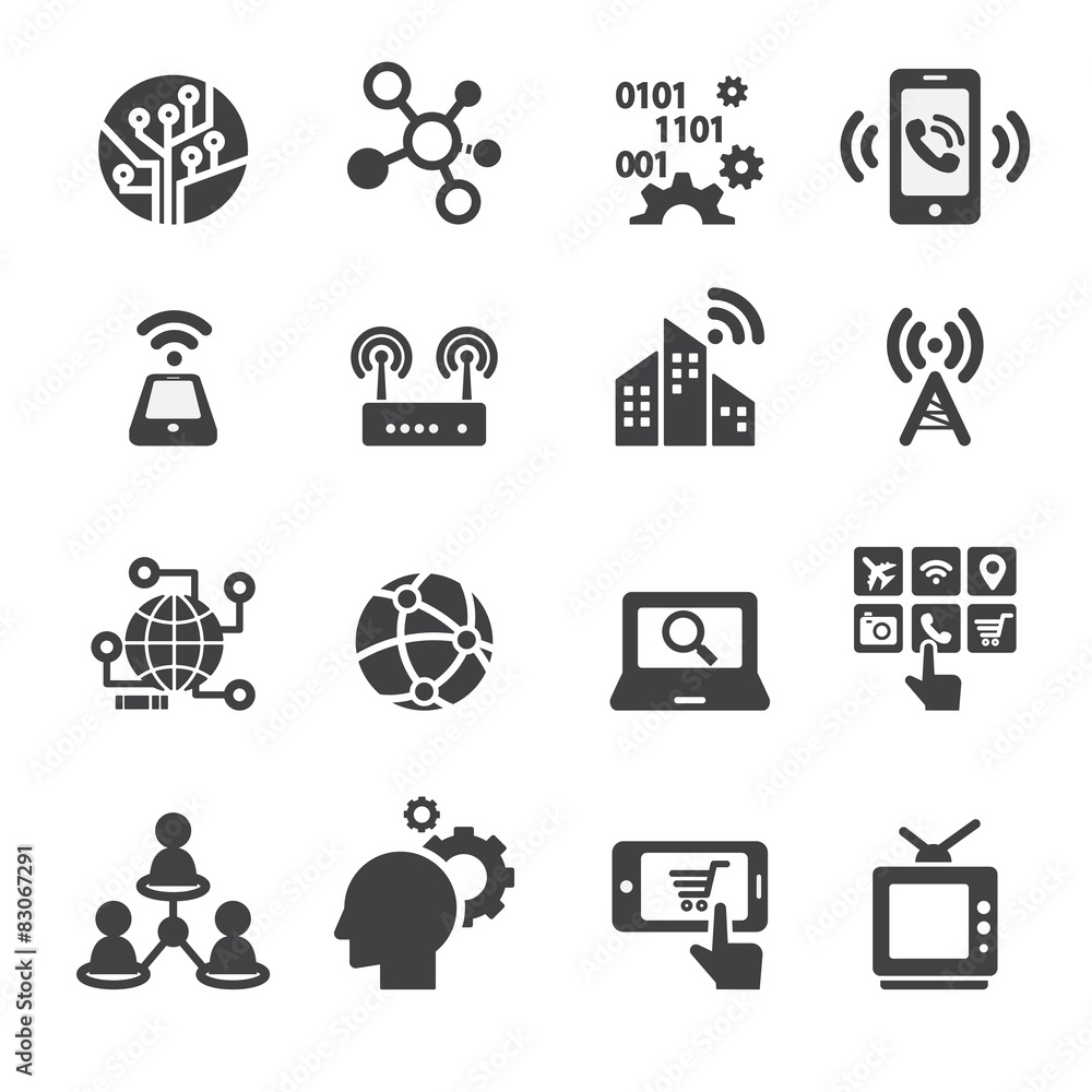 Technology Icon set Stock Vector | Adobe Stock