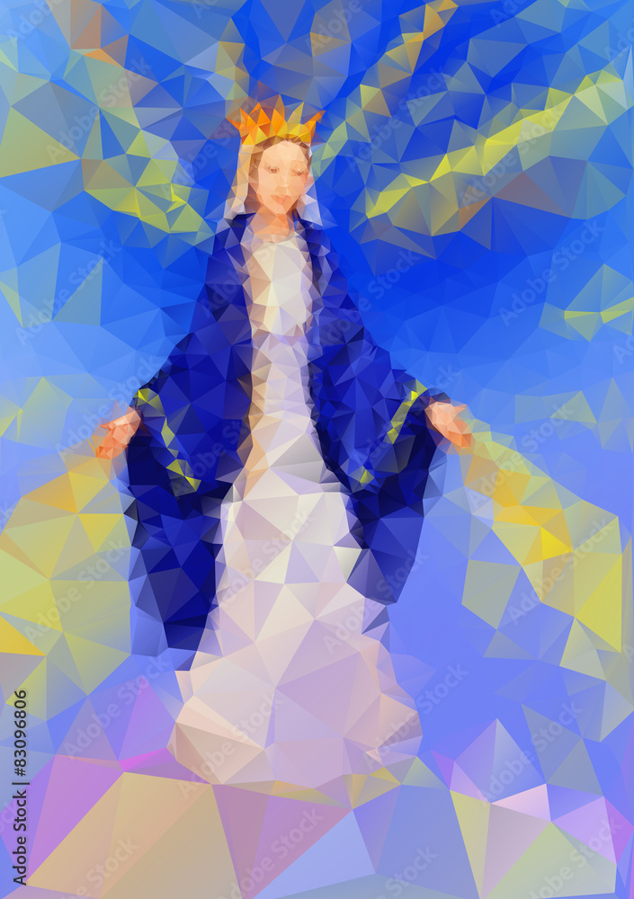 Blessed Virgin Mary Queen Stock Vector | Adobe Stock