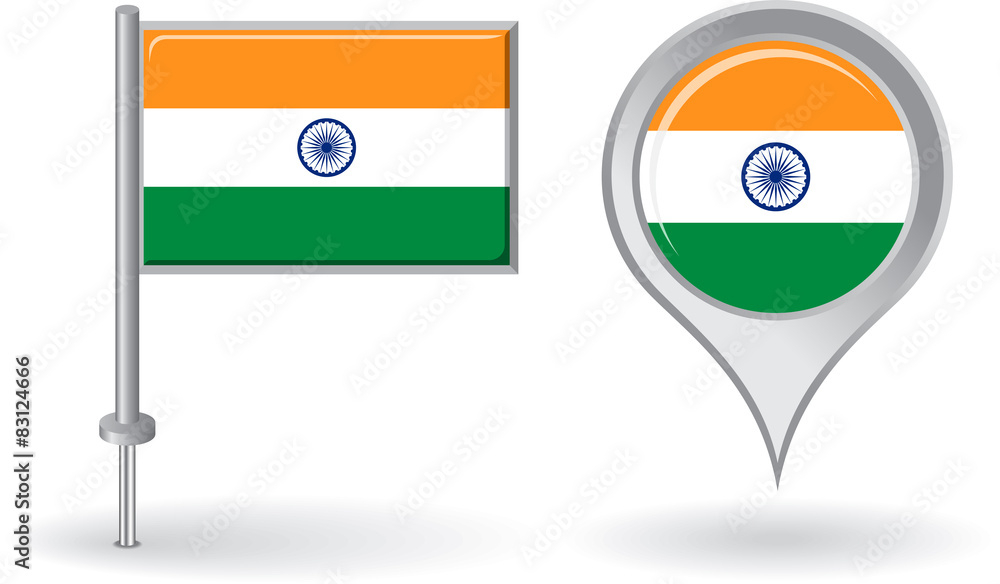 India Flag Icon Vector