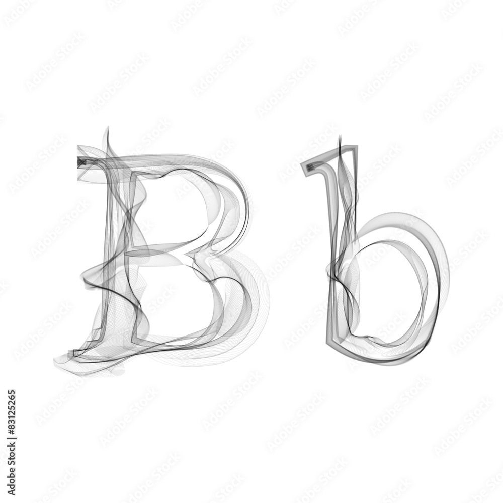 Black Smoke font. Letter B Stock Vector | Adobe Stock