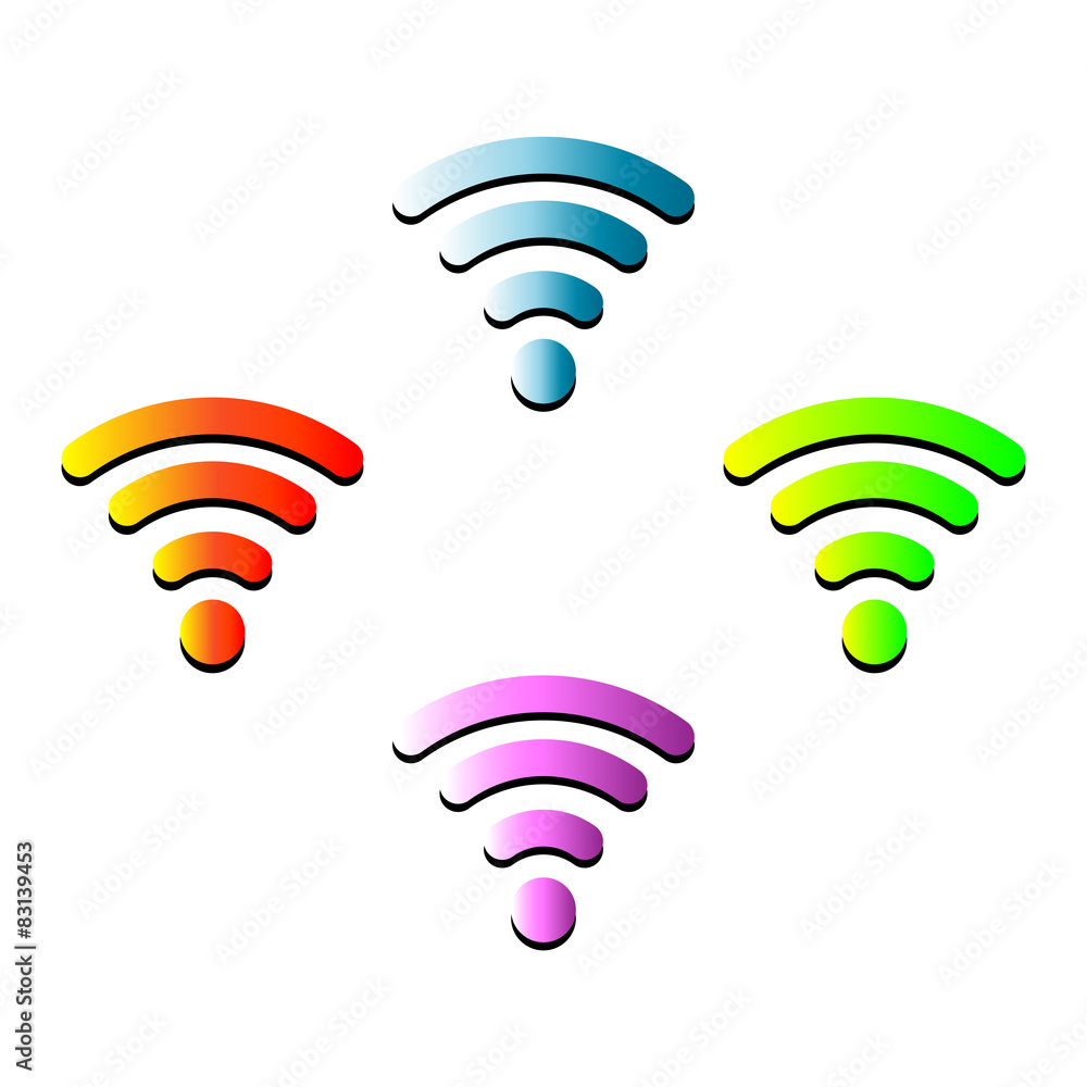 vector wifi wireless hotspot internet signal symbol icon Stock Vector ...