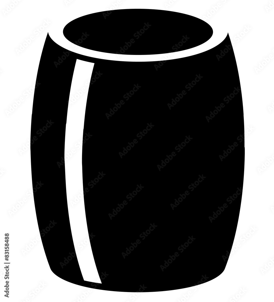 Barrel shaped glass vector image Stock Illustration | Adobe Stock