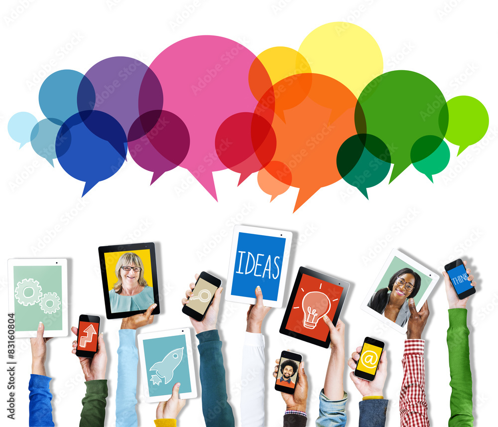 Speech Bubbles Message Concept Symbol Communication Idea Concept Stock ...