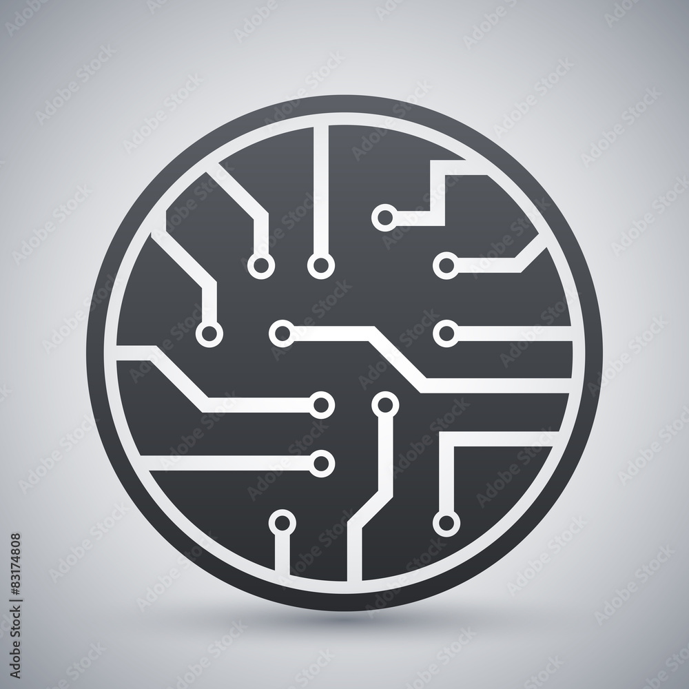 Vector circuit board icon Stock Vector | Adobe Stock