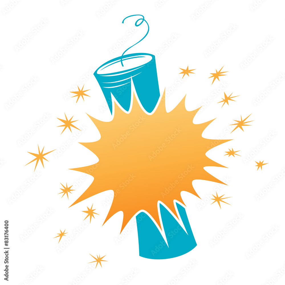 Exploding Firecracker Stock Vector | Adobe Stock