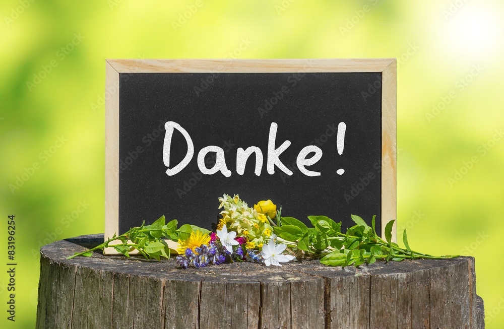 Danke - Tafel Stock Photo | Adobe Stock