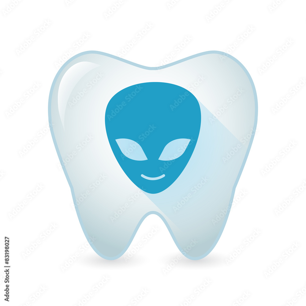 Vettoriale Stock Tooth icon with an alien face | Adobe Stock