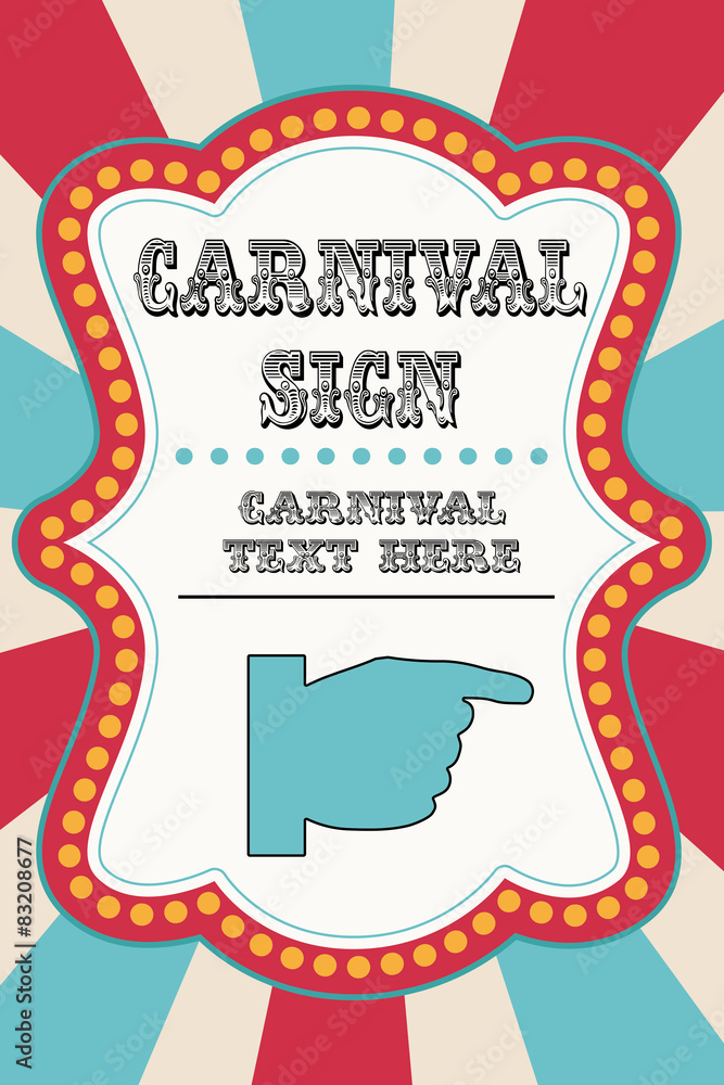 Carnival sign template Stock Vector | Adobe Stock