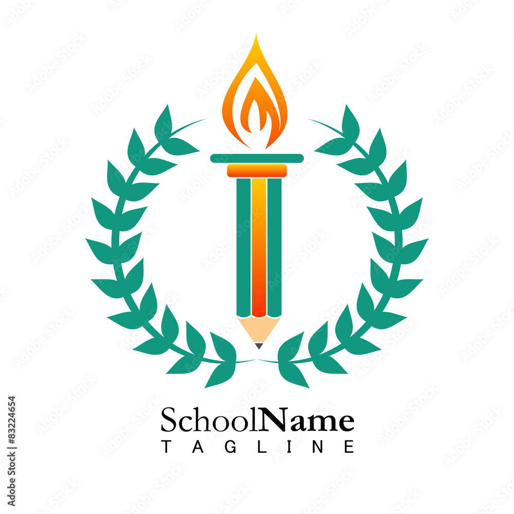 School education logo icon vector Stock Vector | Adobe Stock