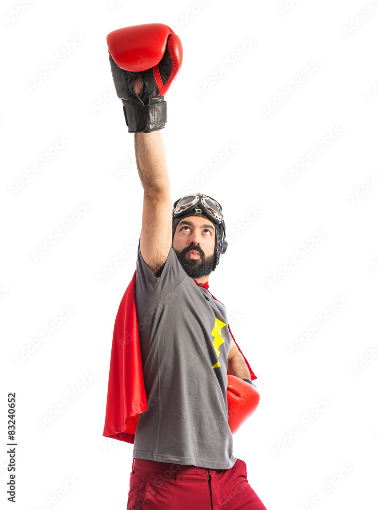 super hero man doing boxing Stock 写真 | Adobe Stock