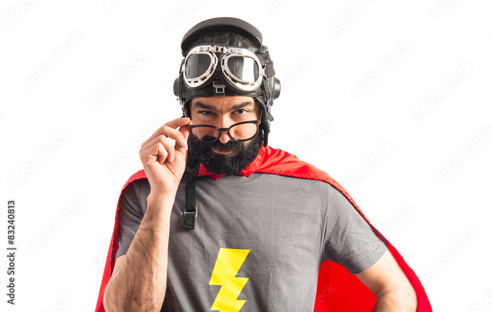 Super hero looking something Stock Photo | Adobe Stock