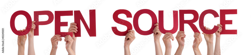 People Hands Holding Red Straight Word Open Source Stock Photo | Adobe ...
