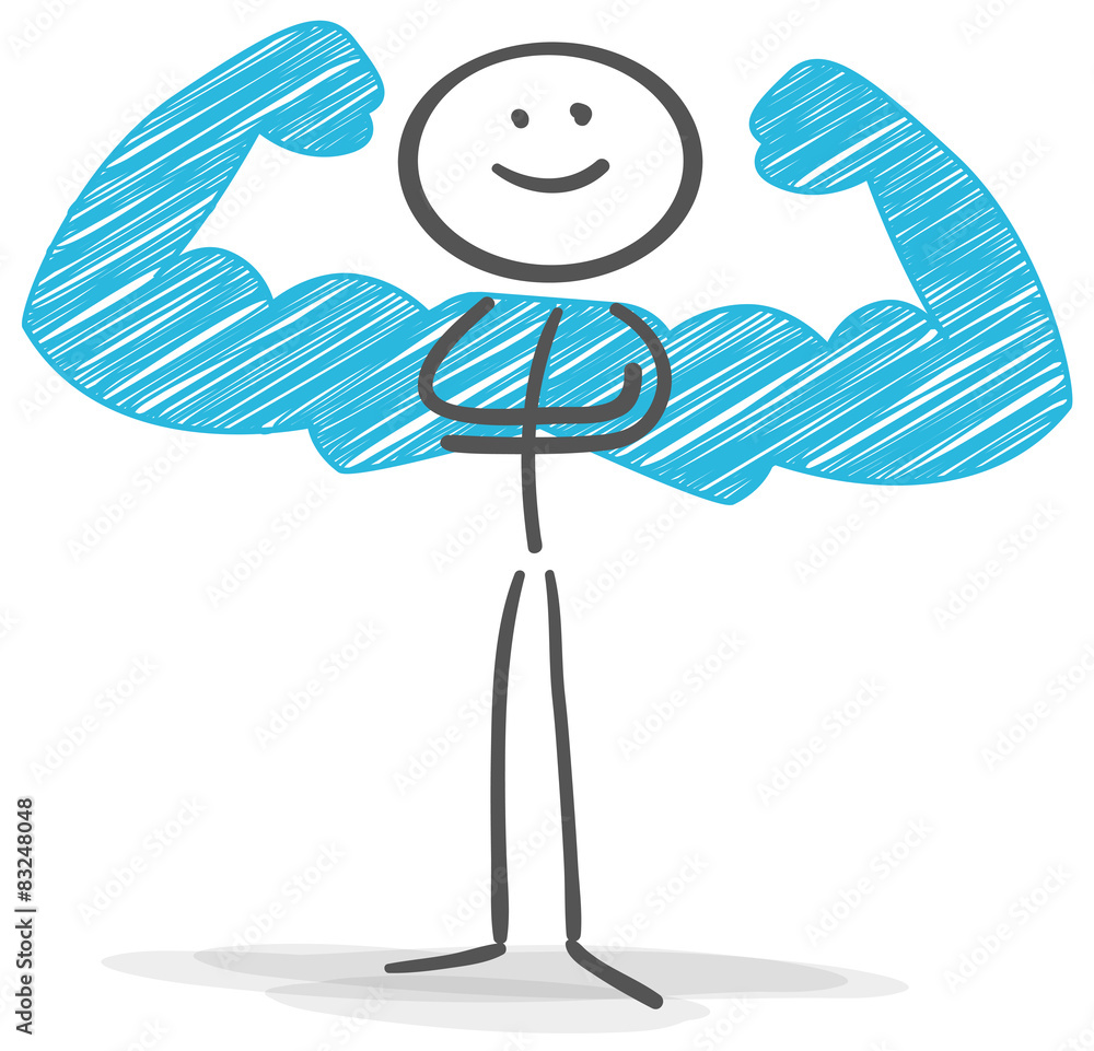 stickman muscle Stock Vector | Adobe Stock