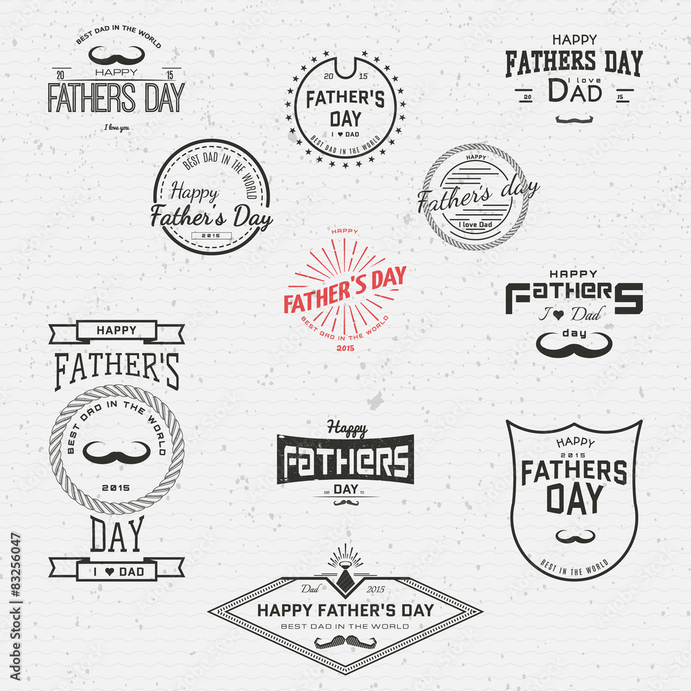 Fathers day badges logos and labels for any use Stock Vector | Adobe Stock