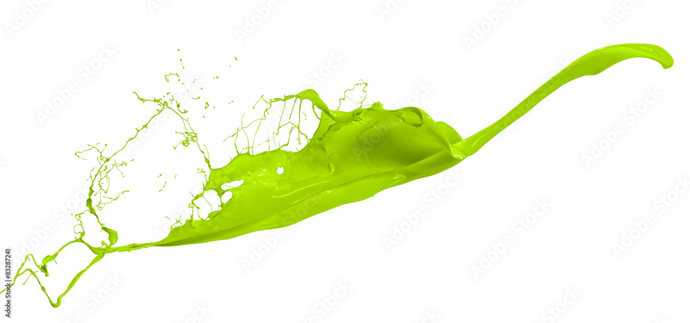 Isolated shot of green paint splash on white background69 Stock Photo ...