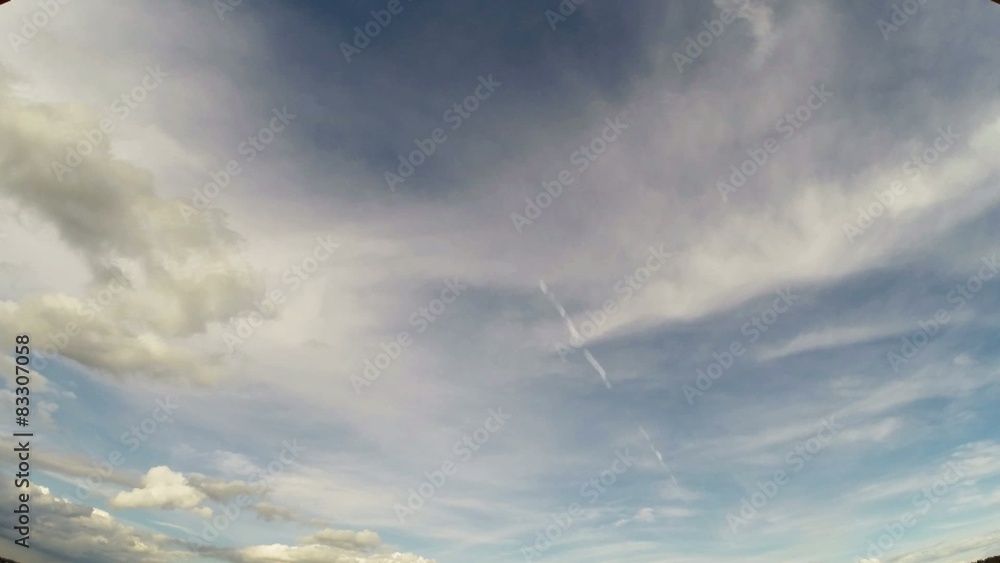 Moving clouds on sky time-lapse Stock Video | Adobe Stock