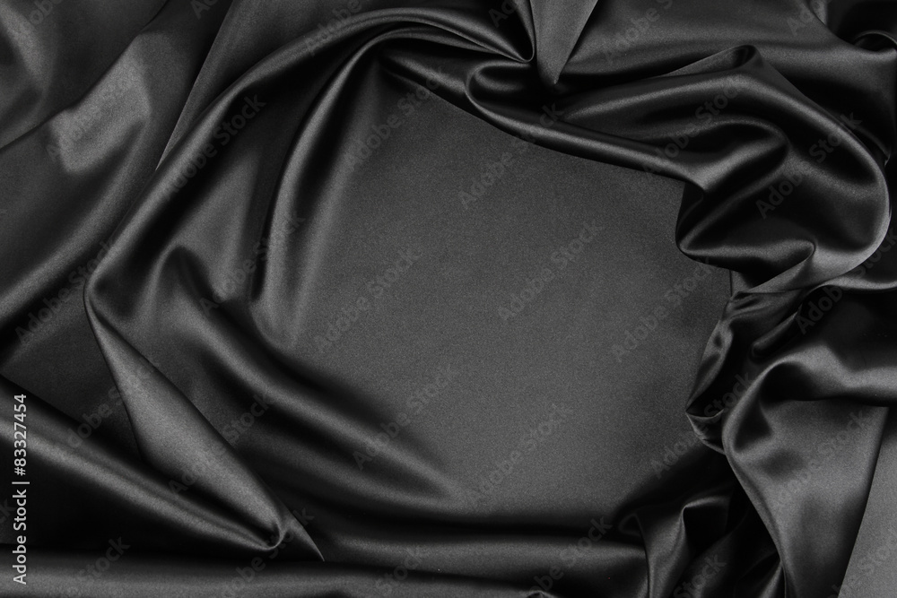 Black silk fabric textured background. Copy space Stock Photo | Adobe Stock