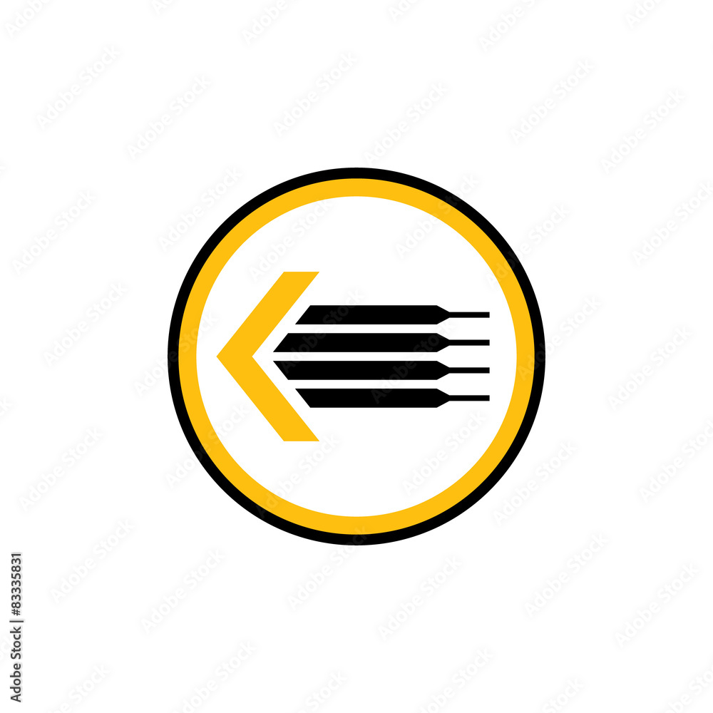 Vector sign a pointer to the electrodes Stock Vector | Adobe Stock