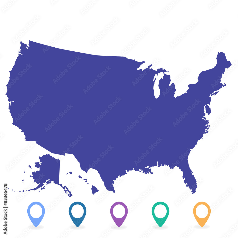 Vetor de USA map vector, US MAP VECTOR, UNITED STATES OF AMERICA do ...