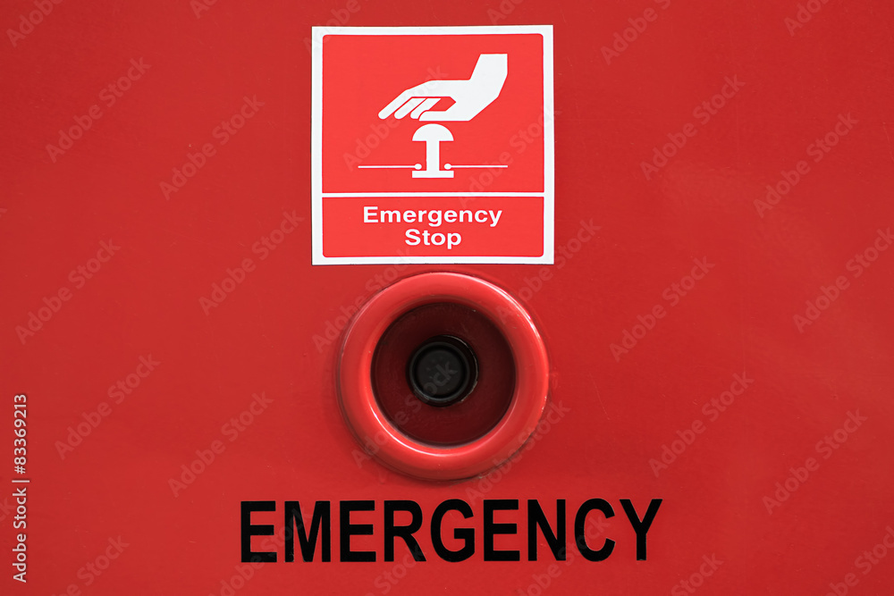 emergency stop button Stock Photo | Adobe Stock