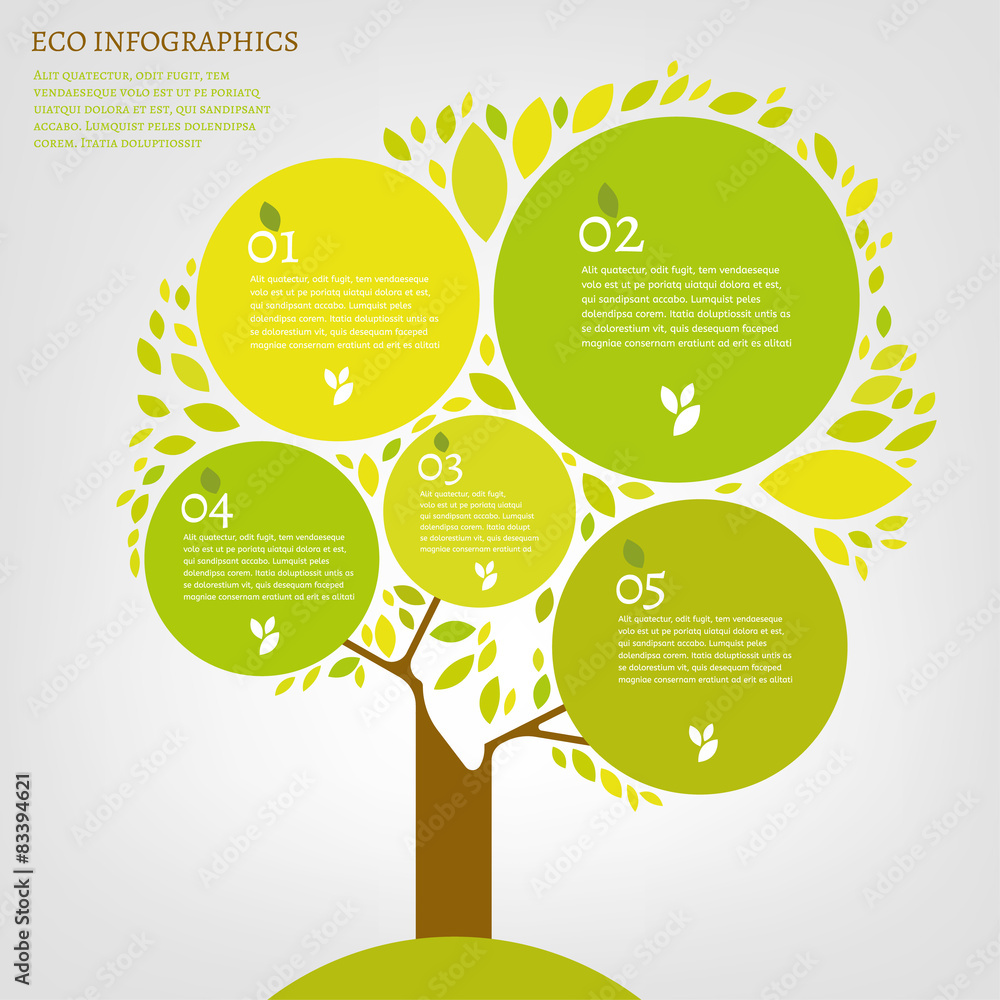 Leaf infographic Stock Vector | Adobe Stock
