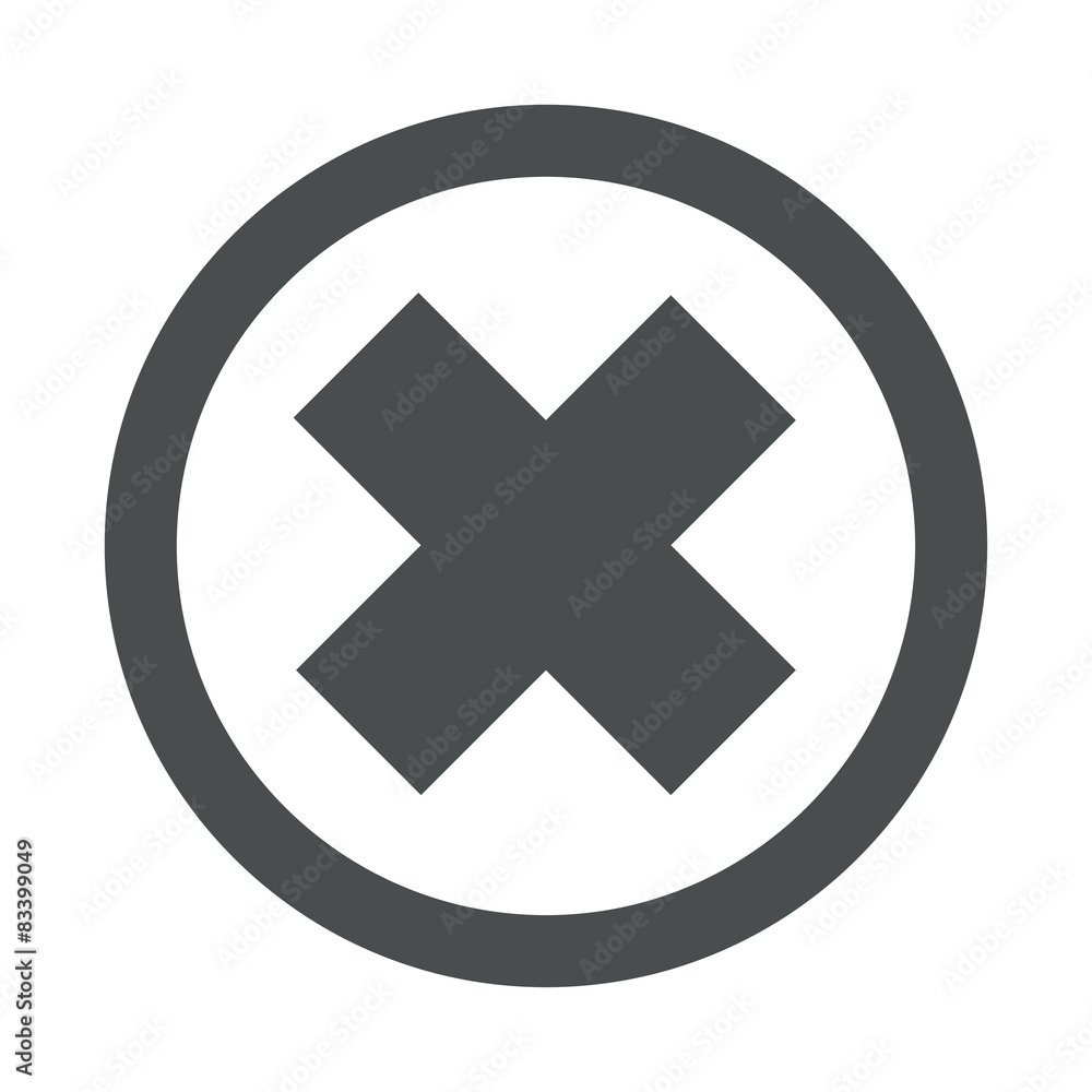 Icono redondo simbolo error gris ilustración de Stock | Adobe Stock