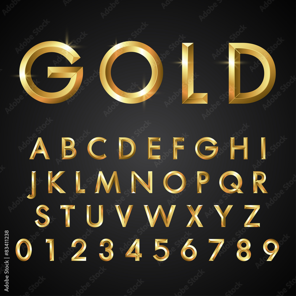 alphabetic fonts and numbers Stock Vector | Adobe Stock