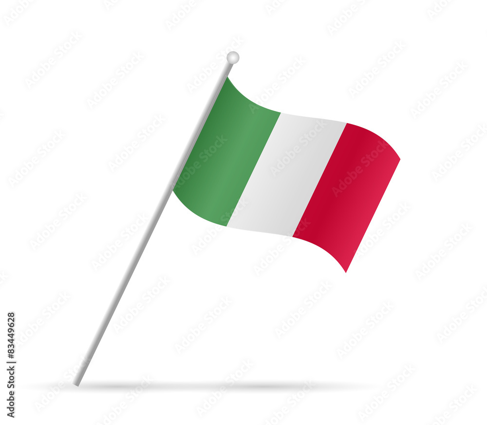 Italy Flag Illustration Stock Vector | Adobe Stock