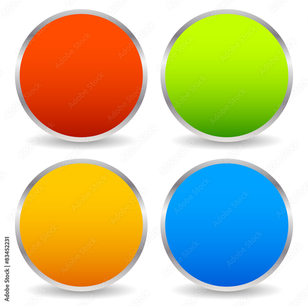 Colorful circle shape set with blank space Stock Vector | Adobe Stock