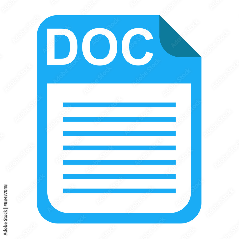 Icono extension DOC Stock Illustration | Adobe Stock