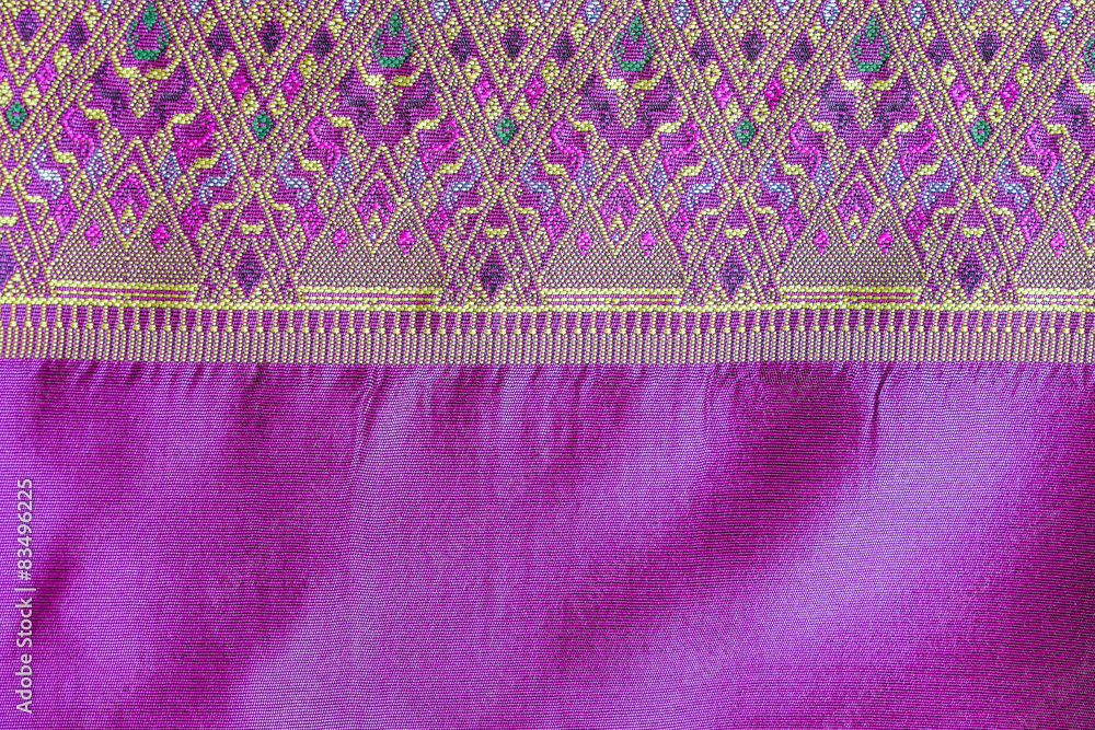 Asia silk fabric pattern background Stock Photo | Adobe Stock