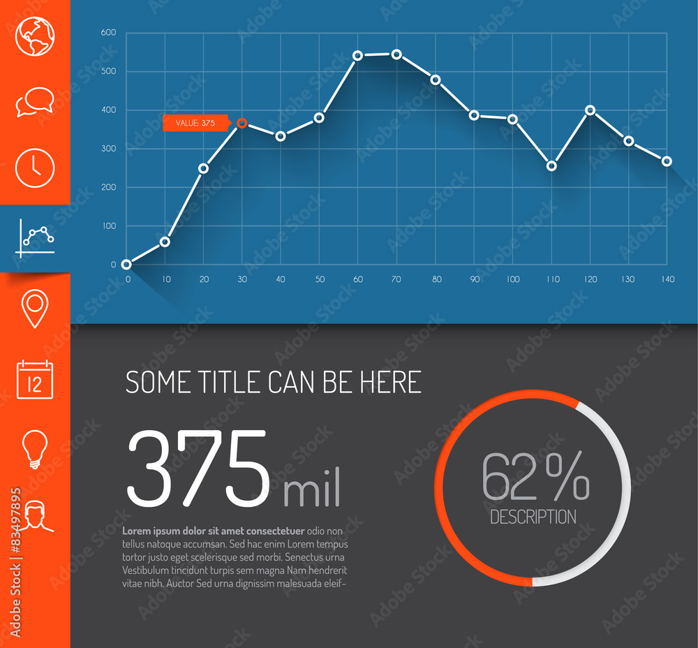 Simple infographic dashboard template Stock Vector | Adobe Stock Simple infographic dashboard template Stock Vector | Adobe Stock