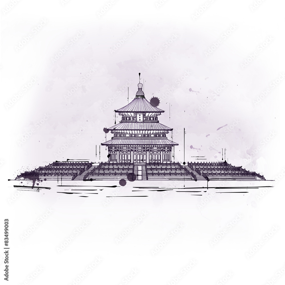 Temple Of Heaven Sketch