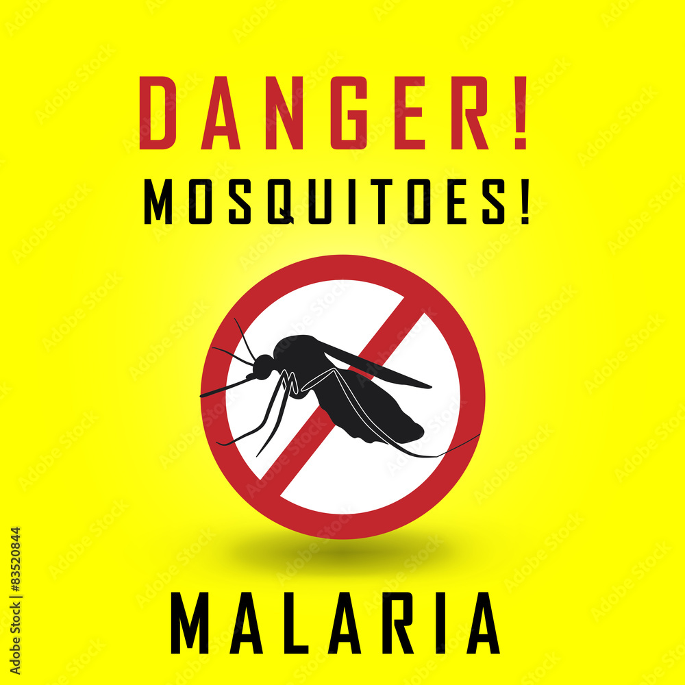 the mosquitoes stop sign - vector image of a mosquito Stock Vector ...