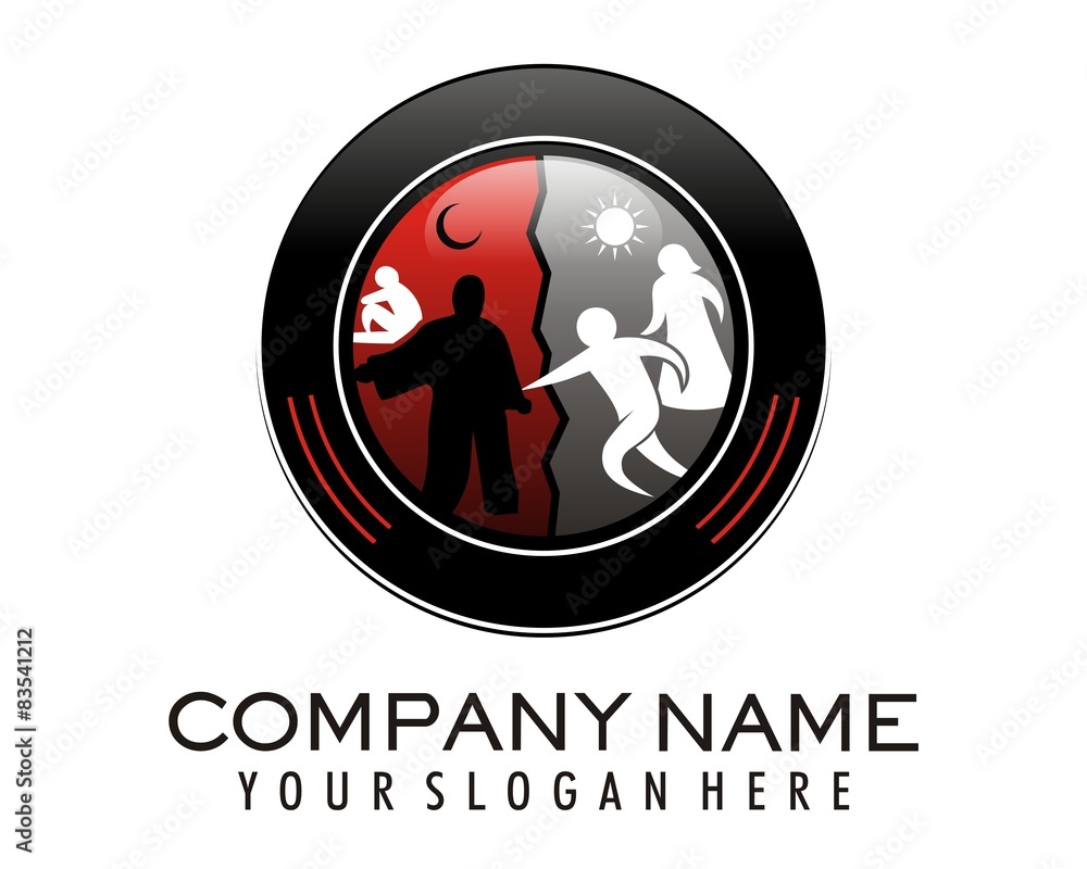 Vecteur Stock silhouette deviant sect logo image vector | Adobe Stock